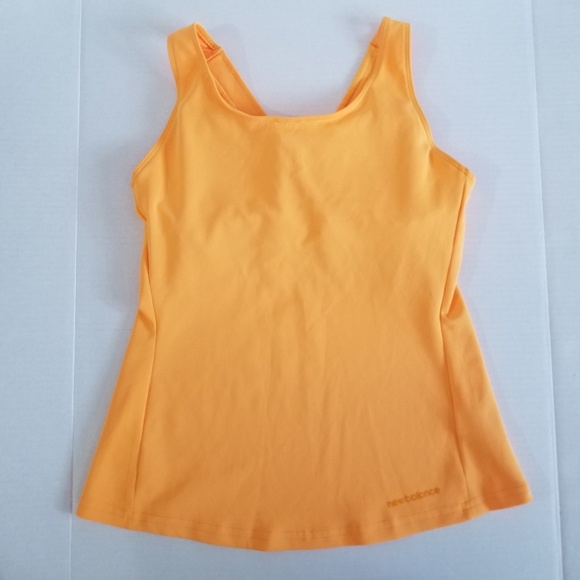 New Balance | Tops | New Balance Orange Workout Padded Twist Tank Med ...